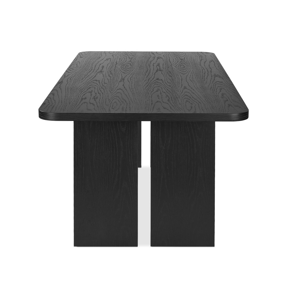 Latitude Run® Jayza 79'' Rectangular Black Solid White Oak Dinning Table & Reviews | Wayfair